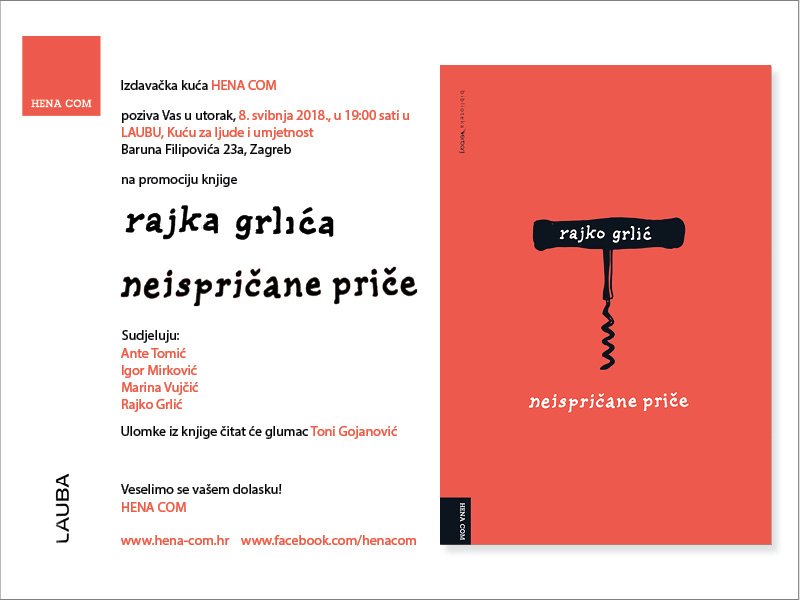 Promocija knjige Rajka Grlića - Neispričane priče - Art - Startnews